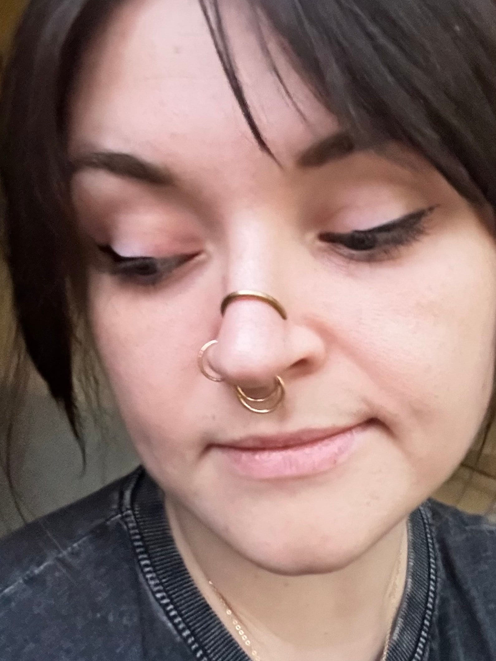 Brass Nose Bridge Cuff, No Piercing Nose Cuff, Fake Nose Ring ...