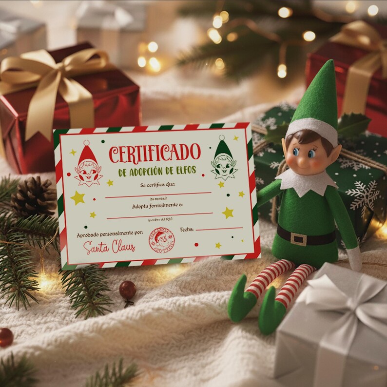 Elf Adoption Certificate With Welcome and Farewell Letters | Printable ...