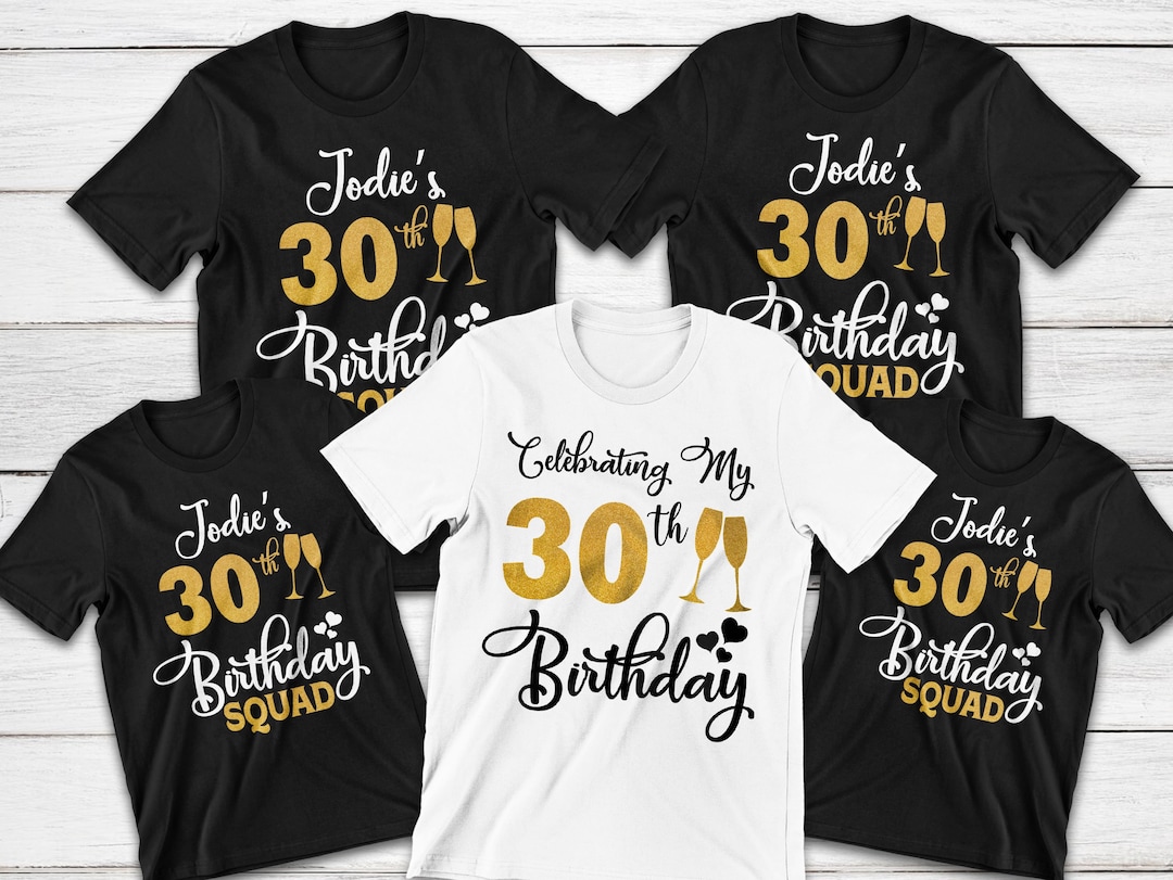 30th Birthday Shirt, Custom 30th Birthday Crew Shirt for Woman ...