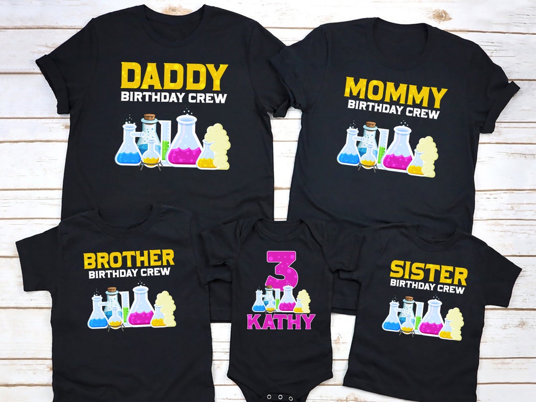 Custom Science Birthday Shirt, Family Matching, Personalized Science ...