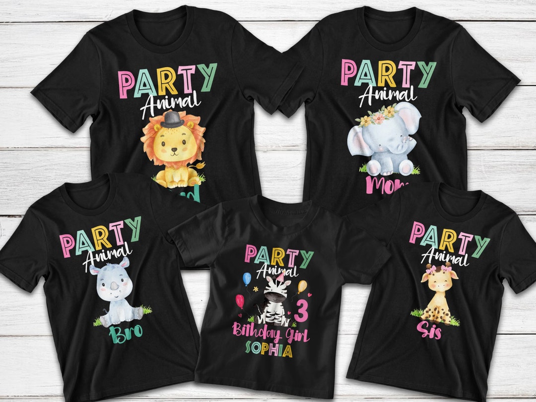 Party Animal Shirt Zoo Birthday Party Shirts Cheetah Print - Etsy