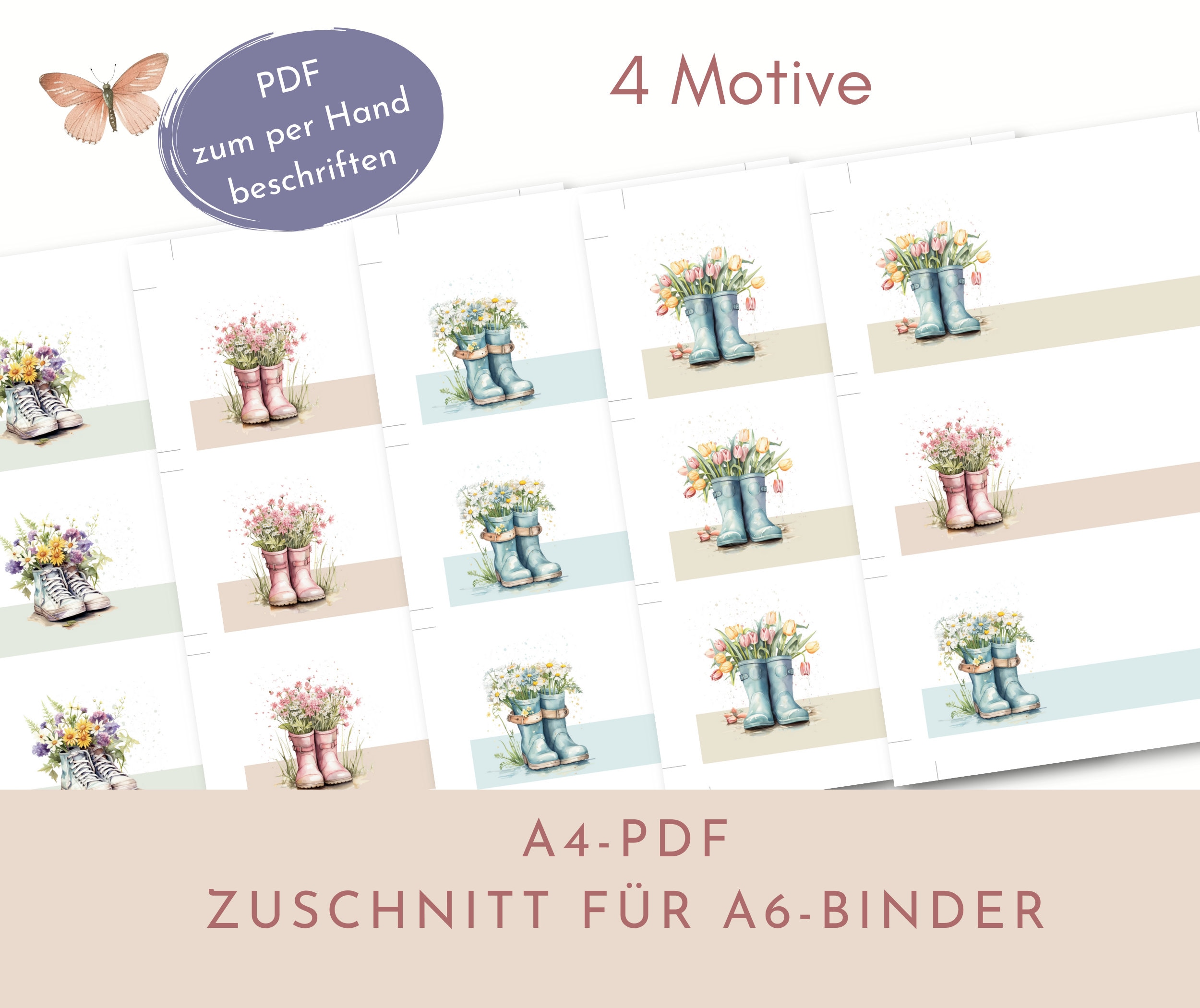 Blank Budgeting Dashboards for A6 Binder Cover Method March Cover Pages ...