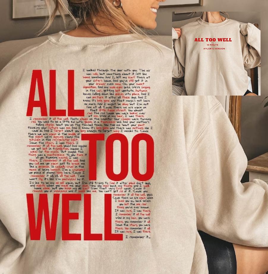 All Too Well Shirt - Etsy