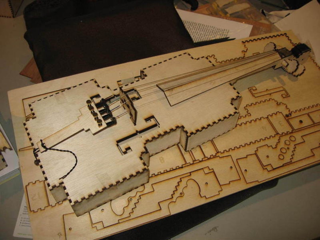 8bit Violin Minecraft Violin Design Laser Cut Powered by Autocad - Etsy