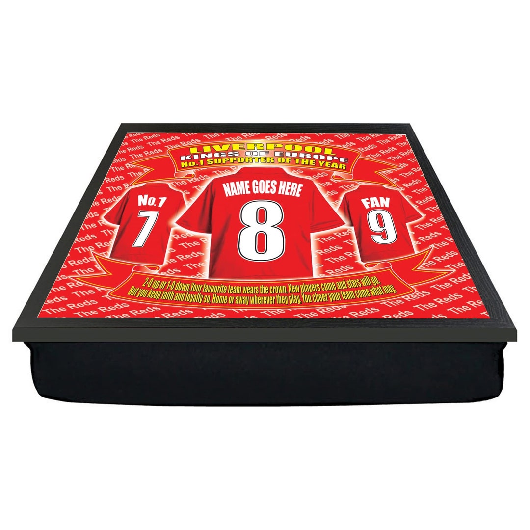 Liverpool Personalised Football Shirt Lap Tray Gift - Etsy UK