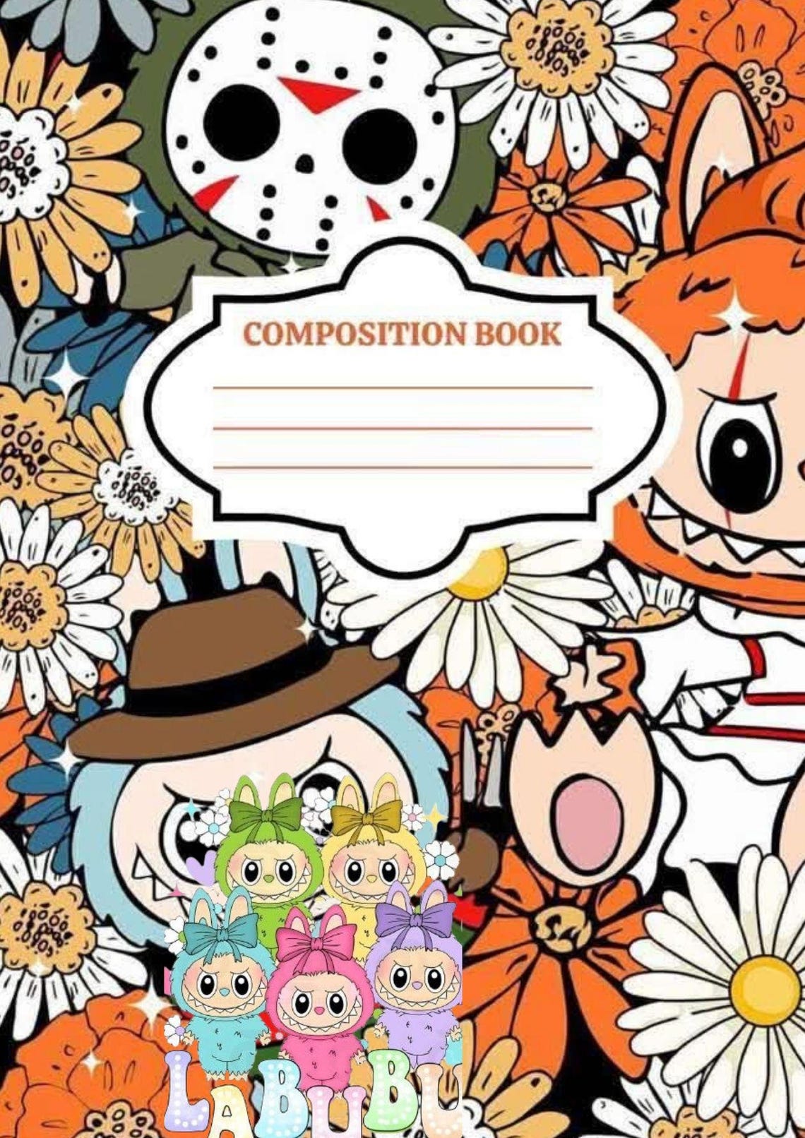 Labubu Inspired Composition Books Note Book School Supplies Cute Book ...