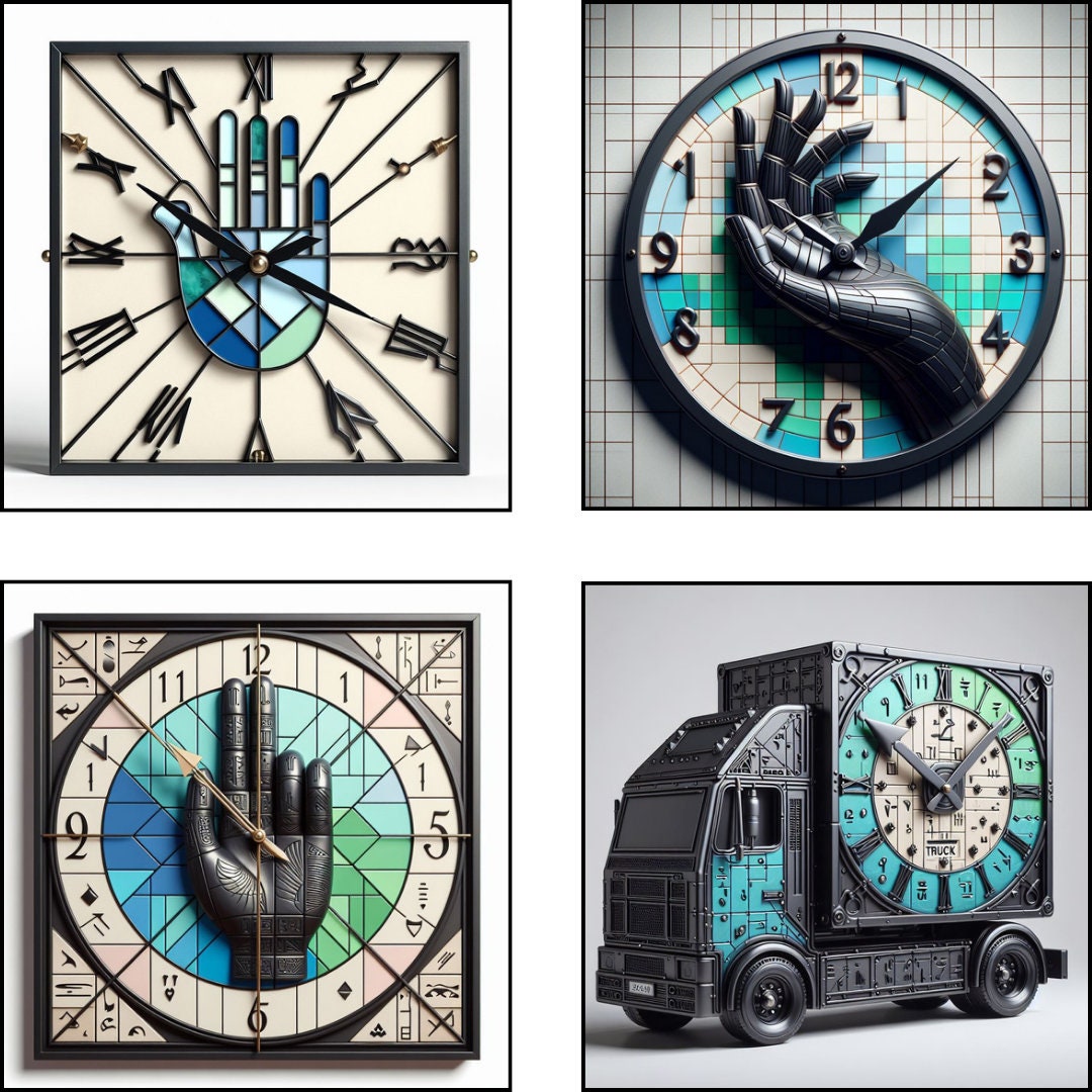 Enigmatic Clock Art Varied Clock Designs Snail Clock Dollar Clock ...