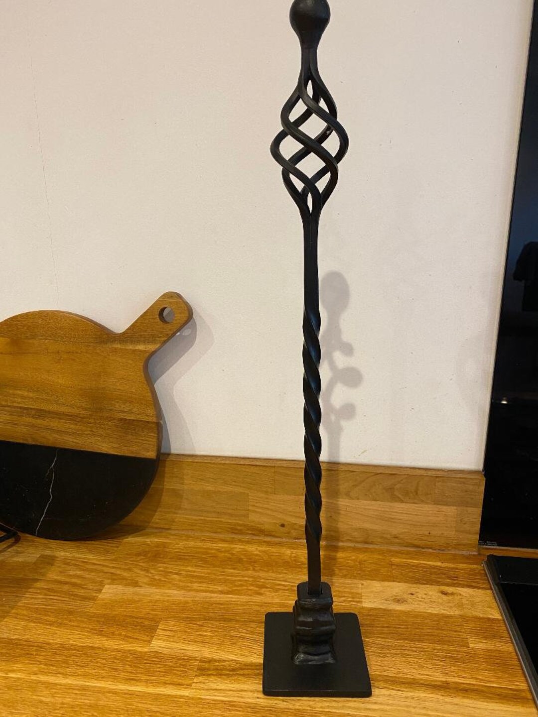 Hand Forged Wrought Iron Fire Poker With Stand - Etsy UK