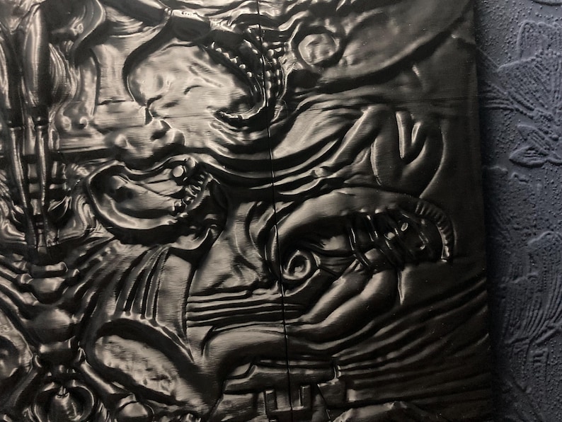 Aliens Mural Deacon Wall Art 3d Printed, Unique Design, H R Geiger ...