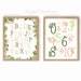 Floral Alphabet Poster ABC Print Kids Room Numbers Botanical Wall Art ...