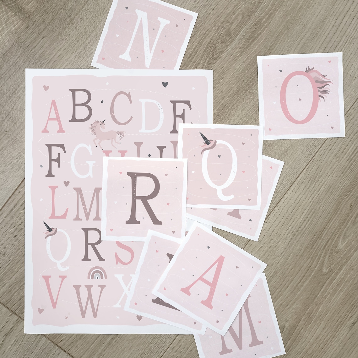 Learning Alphabet Cards for Kids, ABC Printable Files, Educational ...