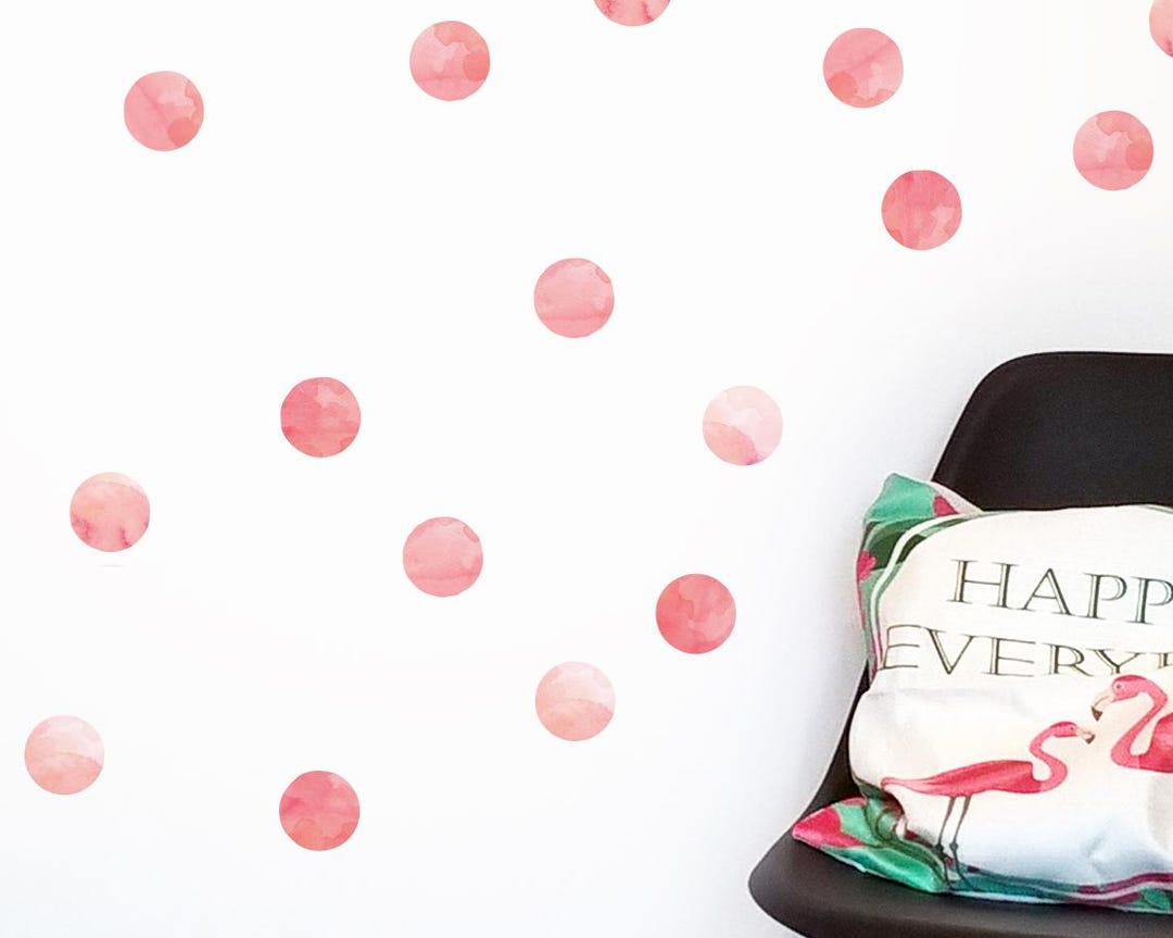Polka Dot Wall Decals for Kids Room, Set of 54 Dots Nursery Stickers ...