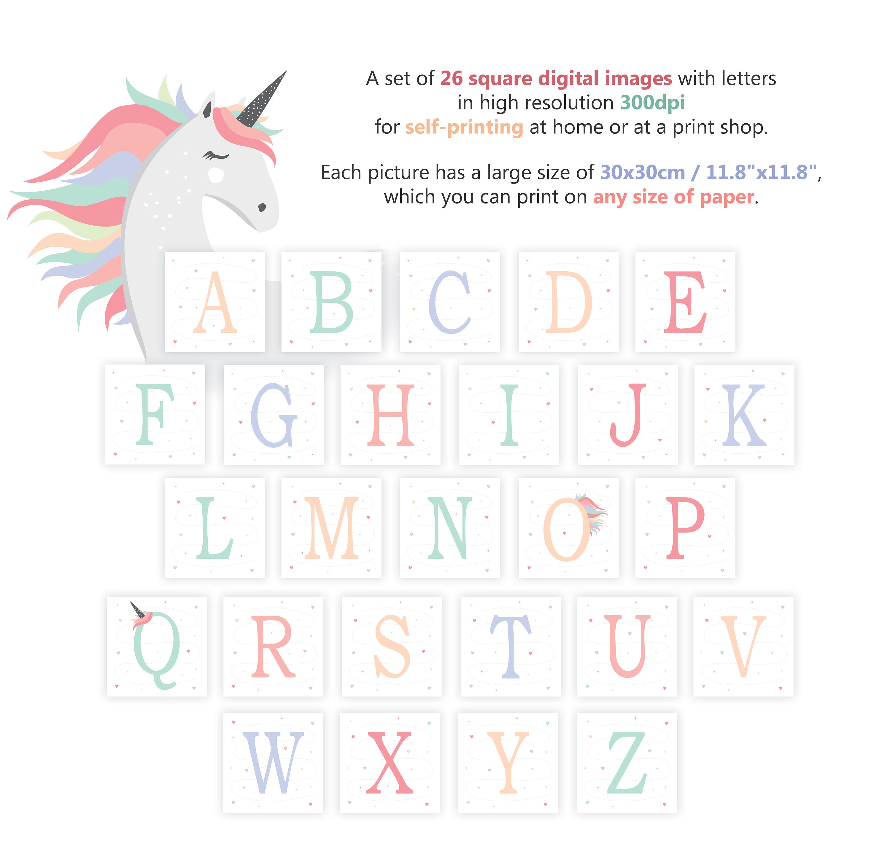 Learning Alphabet Numbers Cards Kids, ABC Printable Files Educational ...