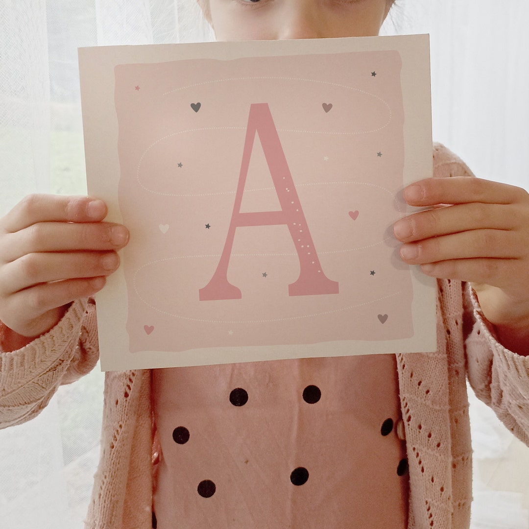 Learning Alphabet Cards for Kids, ABC Printable Files, Educational ...