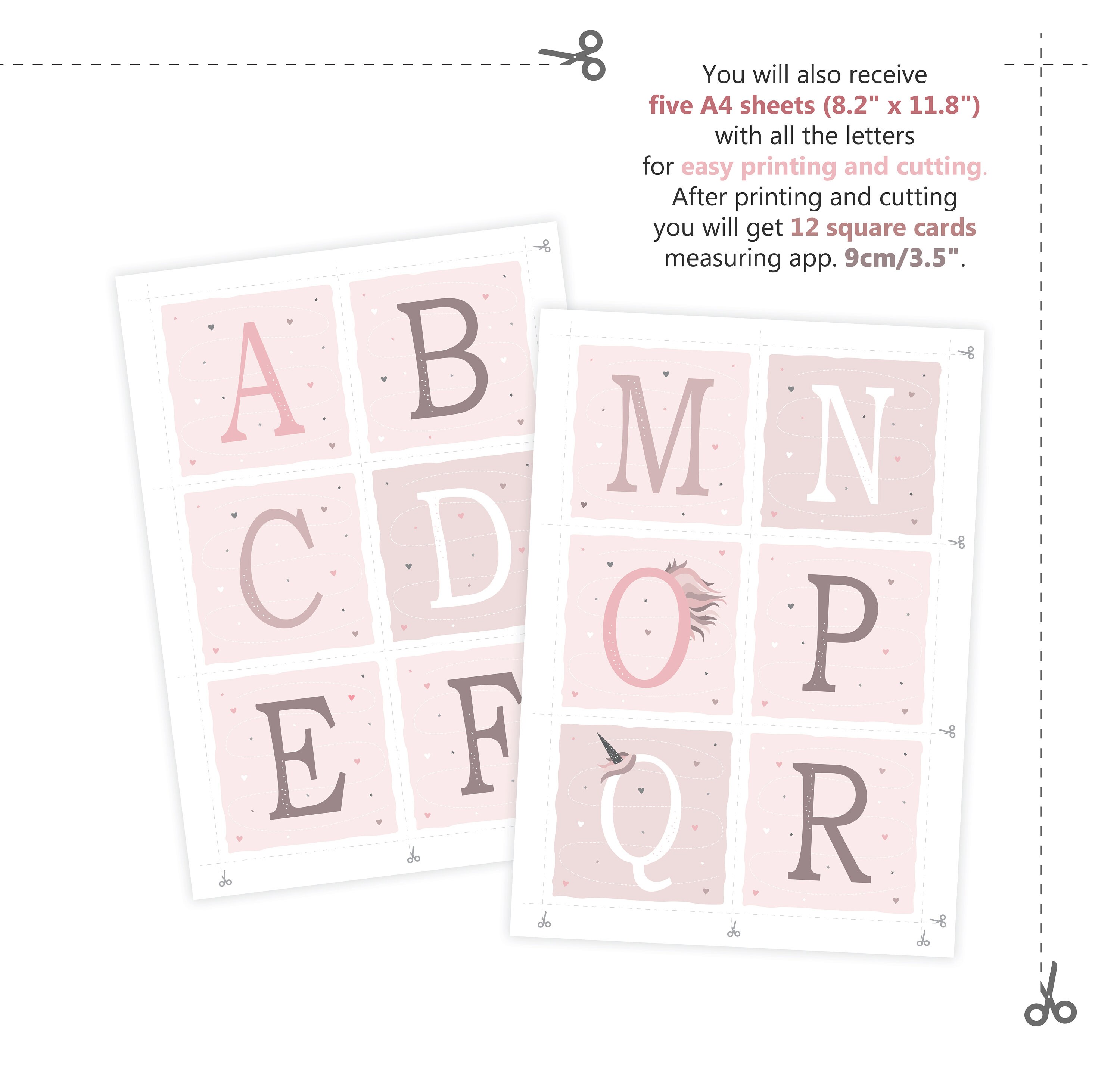Learning Alphabet Cards for Kids, ABC Printable Files, Educational ...