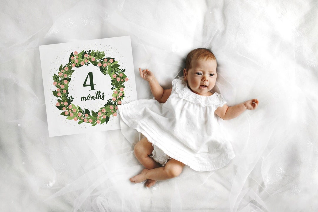 Milestone Cards Set 1-12 Months Baby Shower Gift Printable Monthly ...