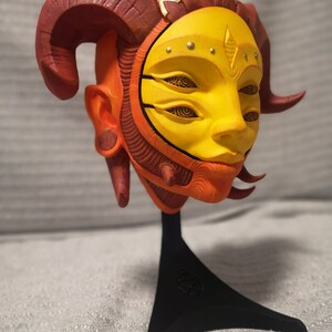 Hellequin Wall Mask , Handpainted Modern Decoration, Wall Relief - Etsy