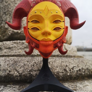 Hellequin Wall Mask , Handpainted Modern Decoration, Wall Relief - Etsy