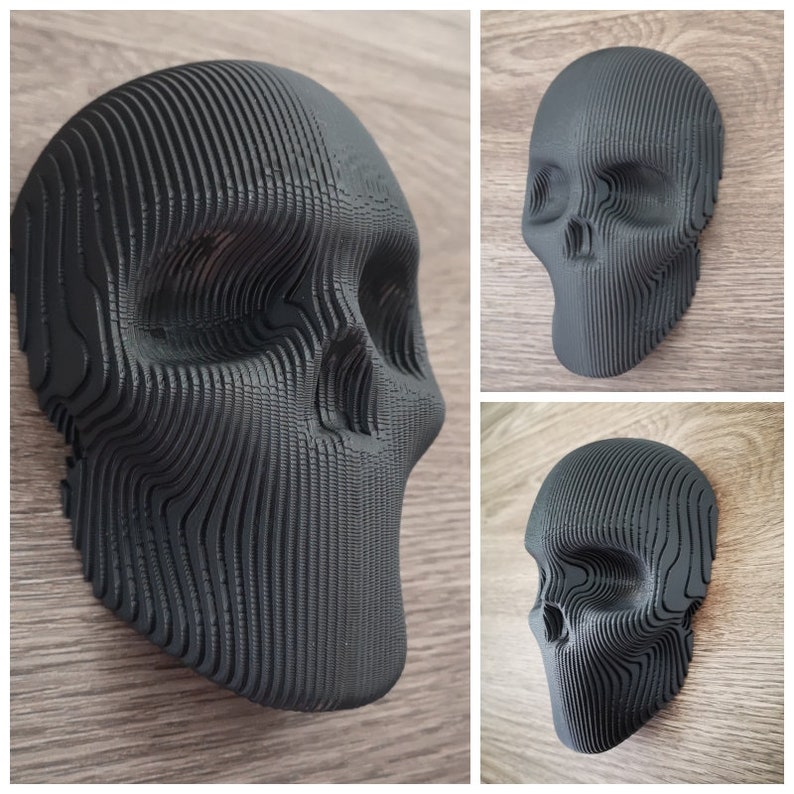 Sliced Skull Wall Decor, Modern Skull Statue - Etsy