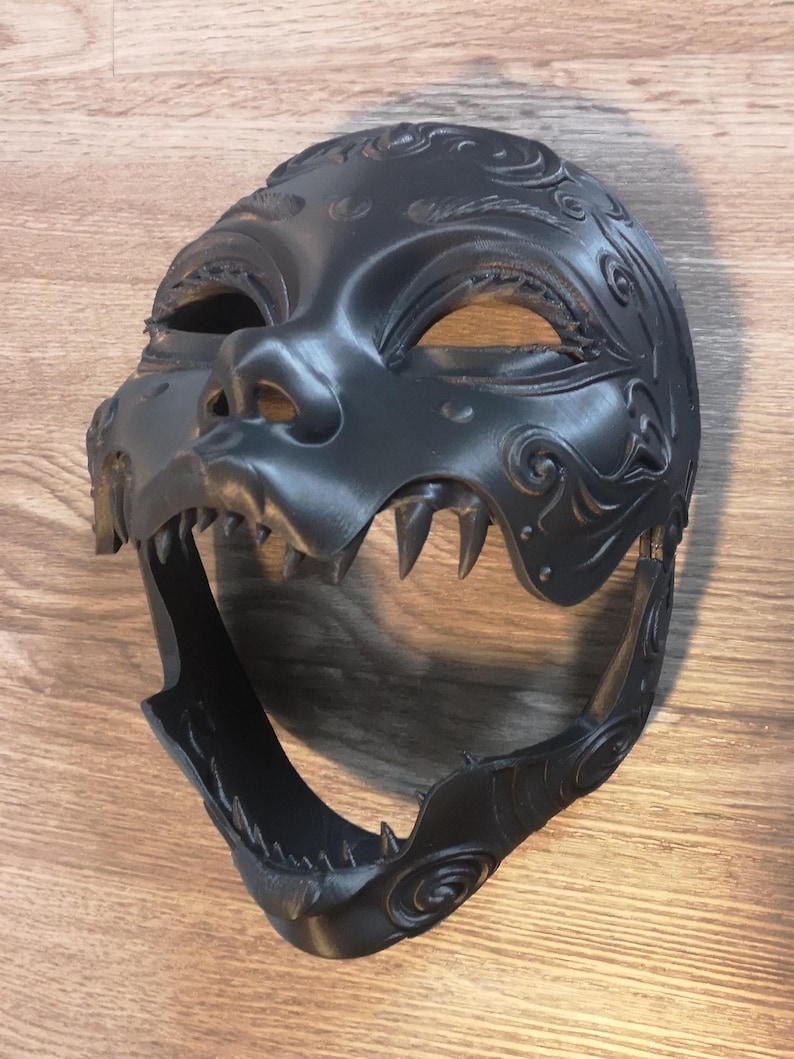 Geisha Mask, Movable Jaw Japanese Mask - Etsy