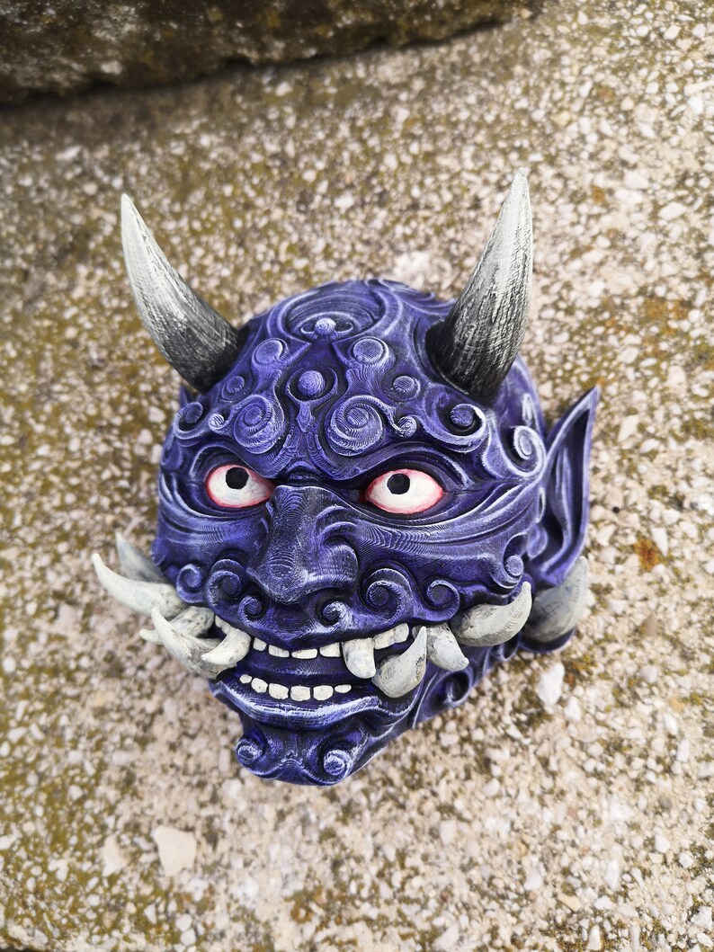 Honnari Wall Mask - Oni - Hannya - Japanese - Demon - Decoration - Etsy