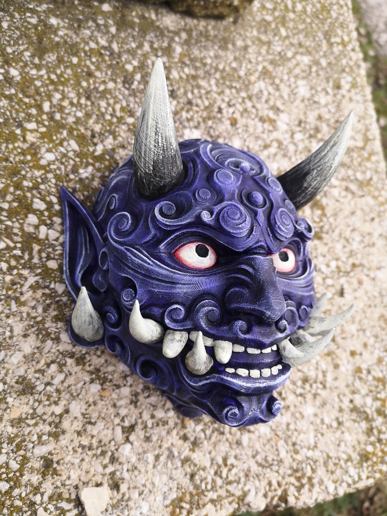 Honnari Wall Mask - Oni - Hannya - Japanese - Demon - Decoration - Etsy
