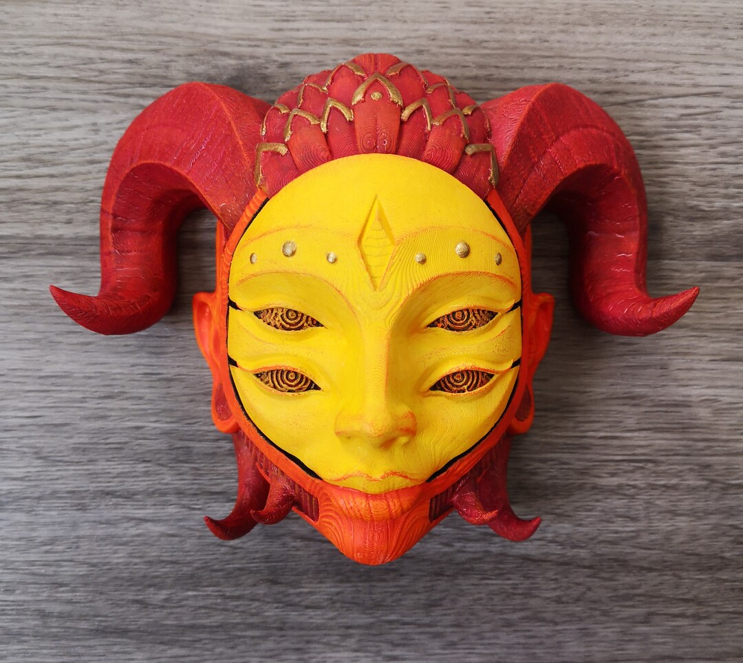 Hellequin Wall Mask , Handpainted Modern Decoration, Wall Relief - Etsy