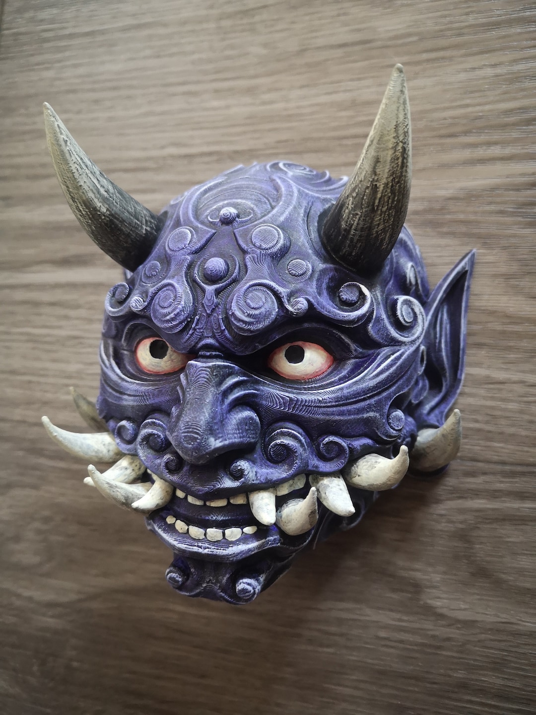 Honnari Wall Mask - Oni - Hannya - Japanese - Demon - Decoration - Etsy