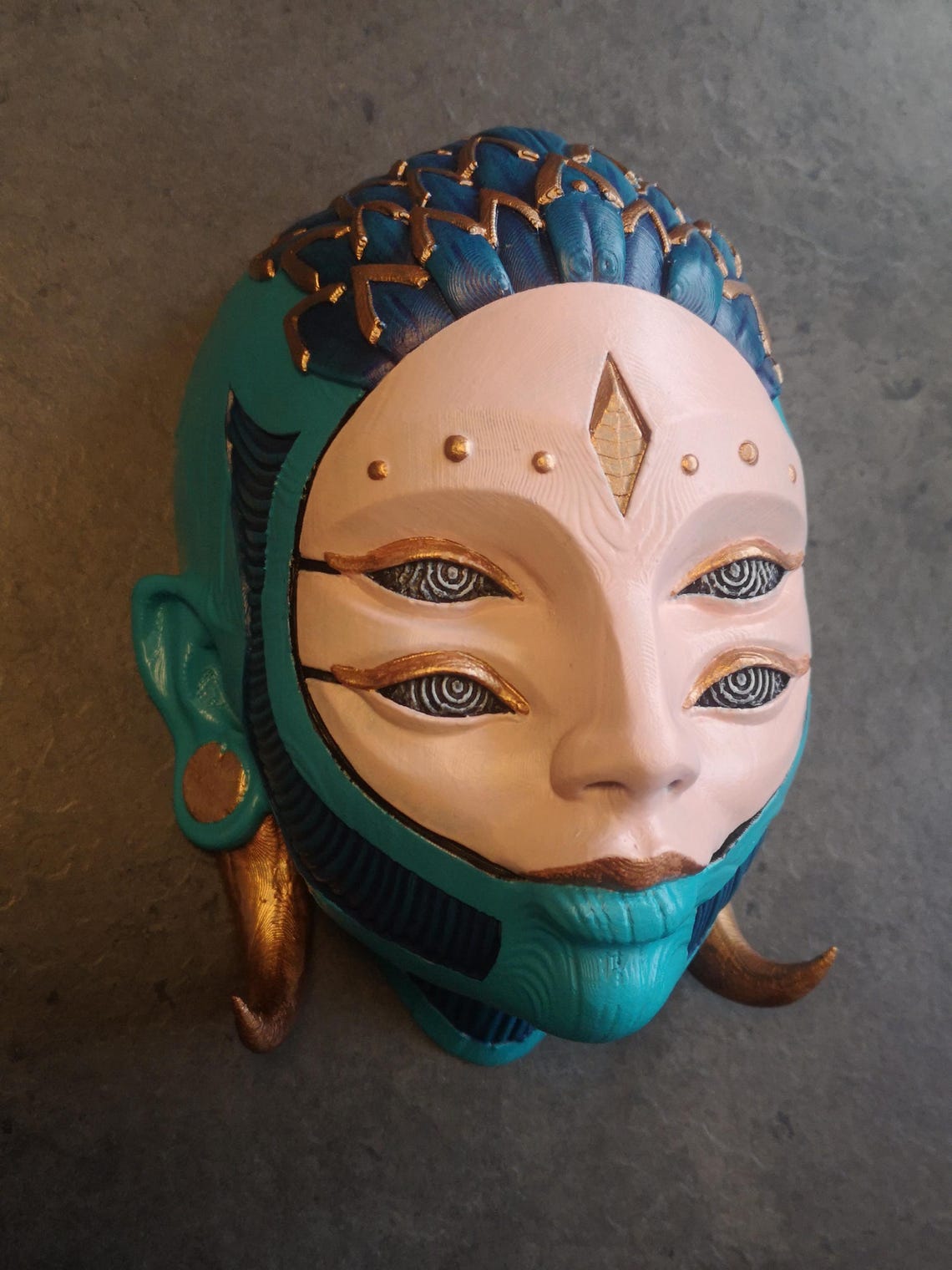 Harlequin Wall Mask , Handpainted Modern Decoration, Wall Relief - Etsy