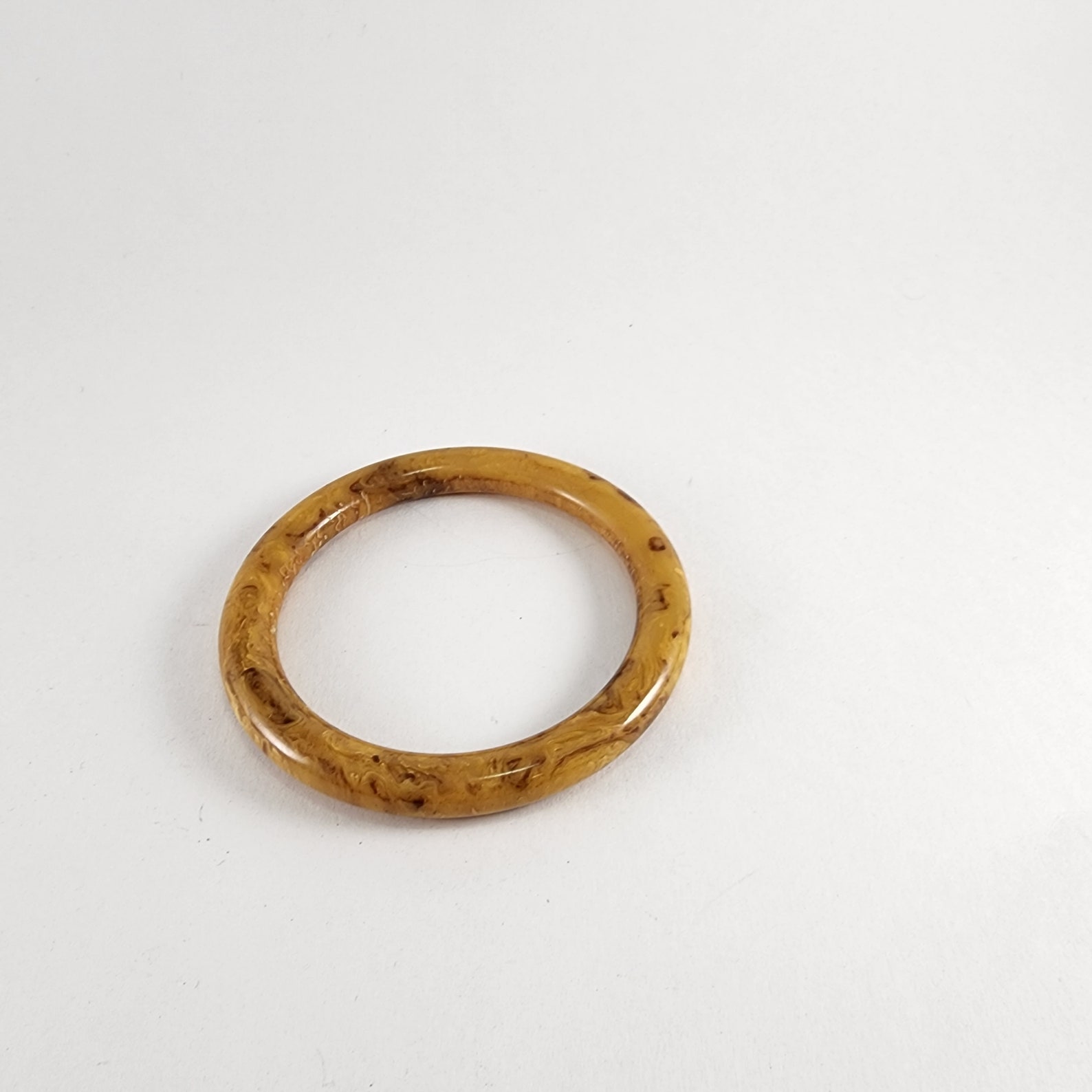 Vintage Bakelite Bangle Bracelet Marbleized Golden Brown - Etsy