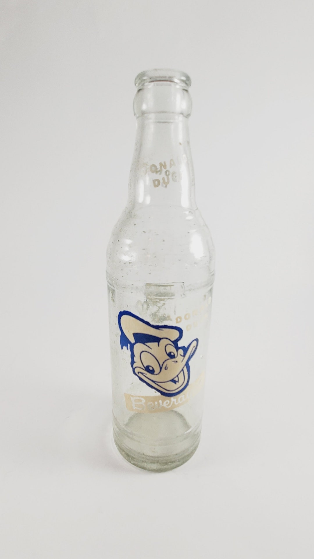 Vintage Clear Donald Duck Beverages Soda Bottle - Etsy