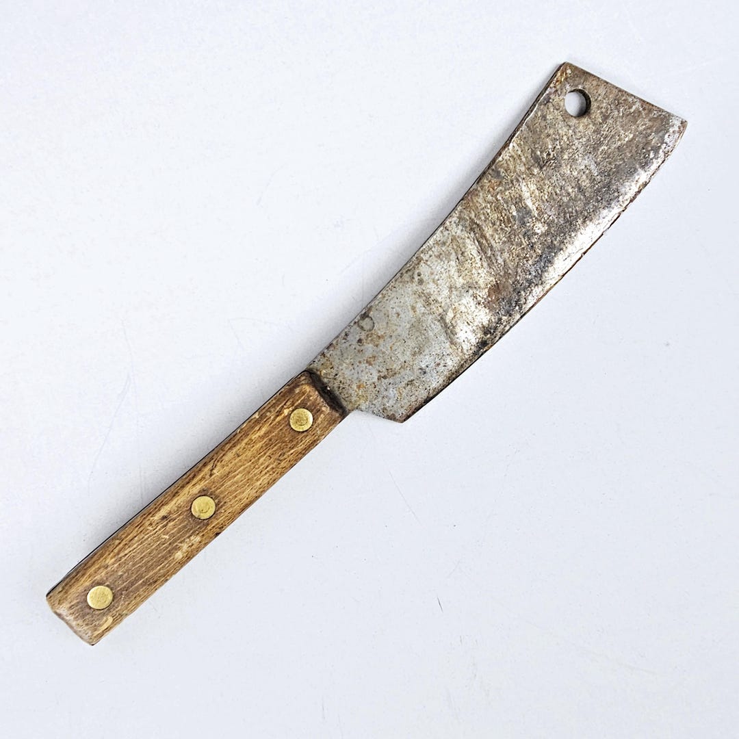 Vintage Hand Made Meat Cleaver From Old File 8" Blade - Etsy