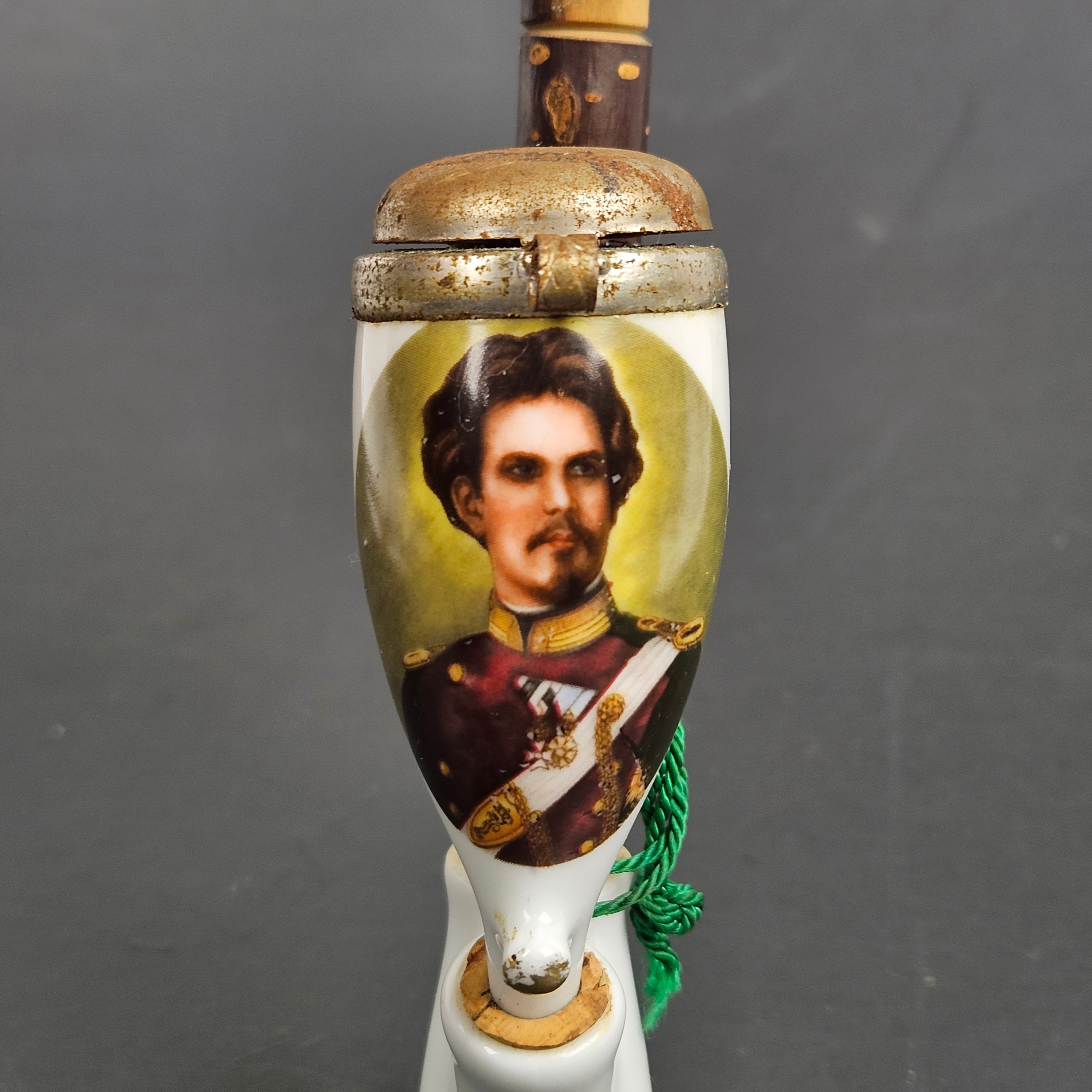 Antique German Tobacco Pipe Porcelain & Wood With Military Portrait - Etsy