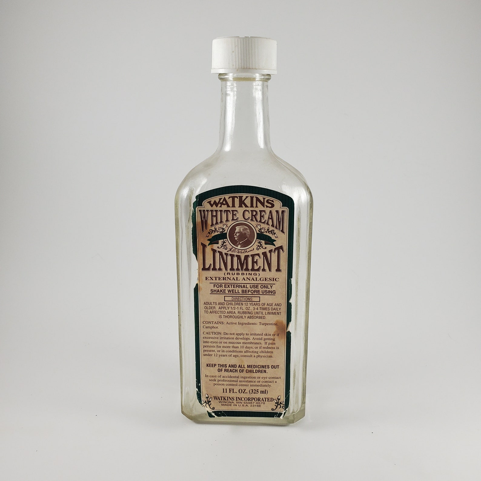 Vintage Watkins White Cream Liniment Bottle With Cap - Etsy