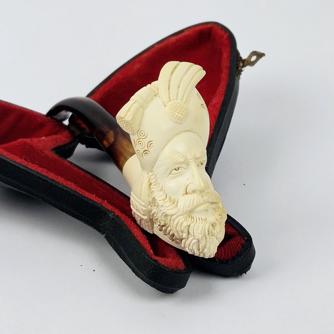 Large Ottoman Sultan Head Meerschaum Pipe Turkish Tobacco With Case - Etsy