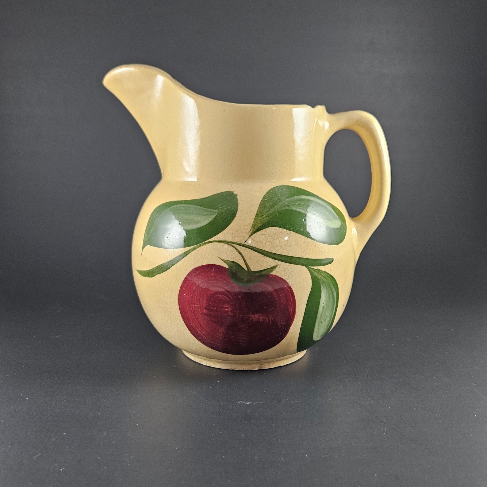 Vintage Watt Ware Apple Pitcher #16 - Etsy