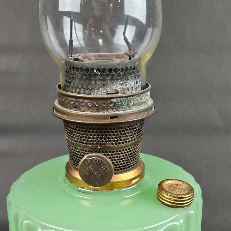 Aladdin Green Jadeite Glass Kerosene Oil Lamp - Mantle Lamp - Etsy