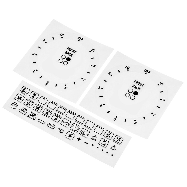 Combination Black Text 50pcs Separate Symbols Pair Hi Lo Electric Stove ...