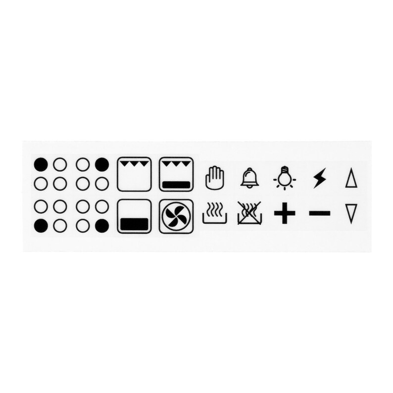 4 Hob With Symbols Cooktop Stickers Self Adhesive Labels - Black Print ...