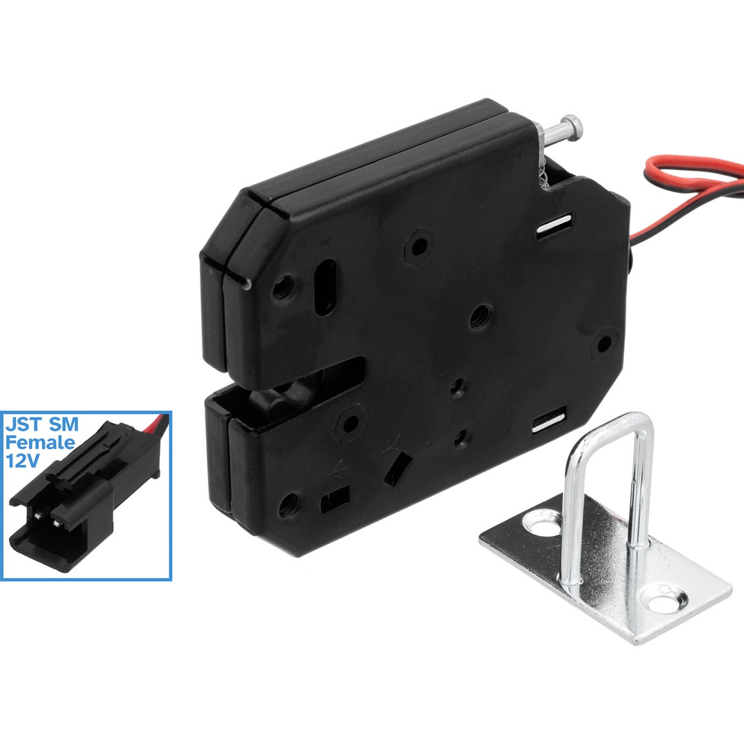 Electric Lock 12V 1.5A Low Profile Solenoid Latch Electronic Plug-in ...