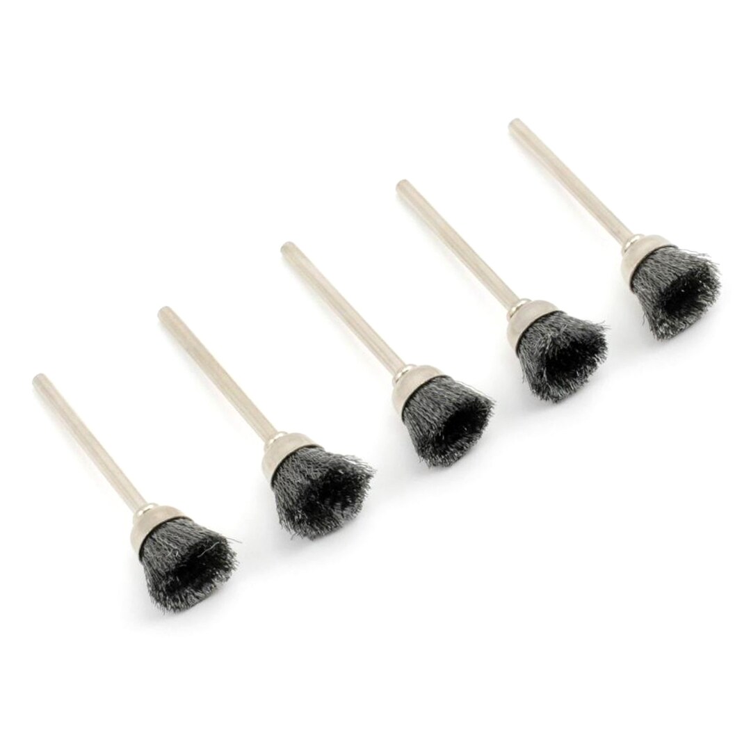 5pcs Cup Style Steel Wire Brush Bit 3mm Shank Buffer Buffing Polish ...
