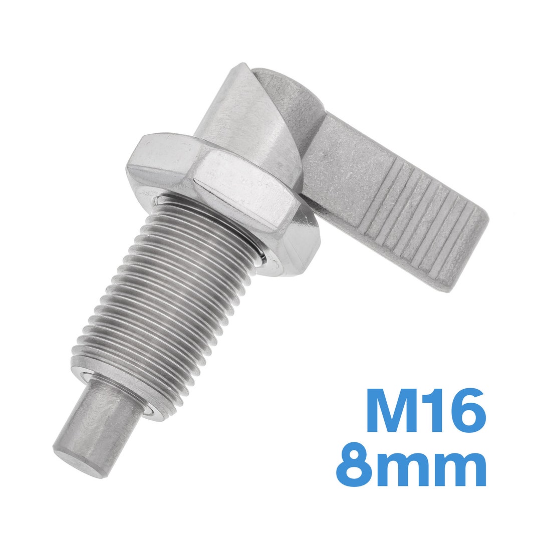 1pc M16 X 8mm Lever Indexing Spring Plunger With Stop Notch Stainless ...