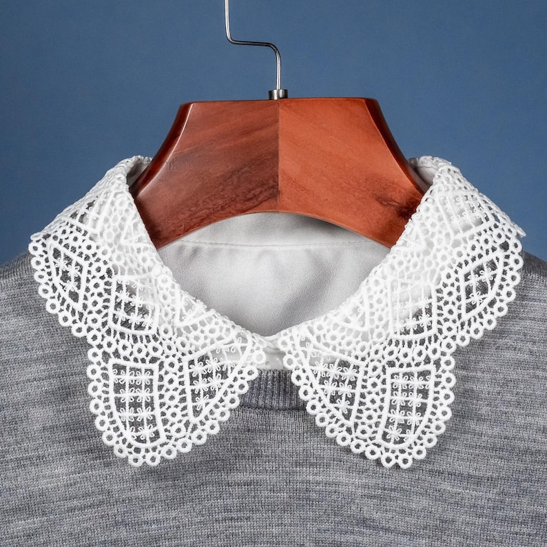 White False Lace Decorative Collar Design for Women Girls Ladies Faux ...