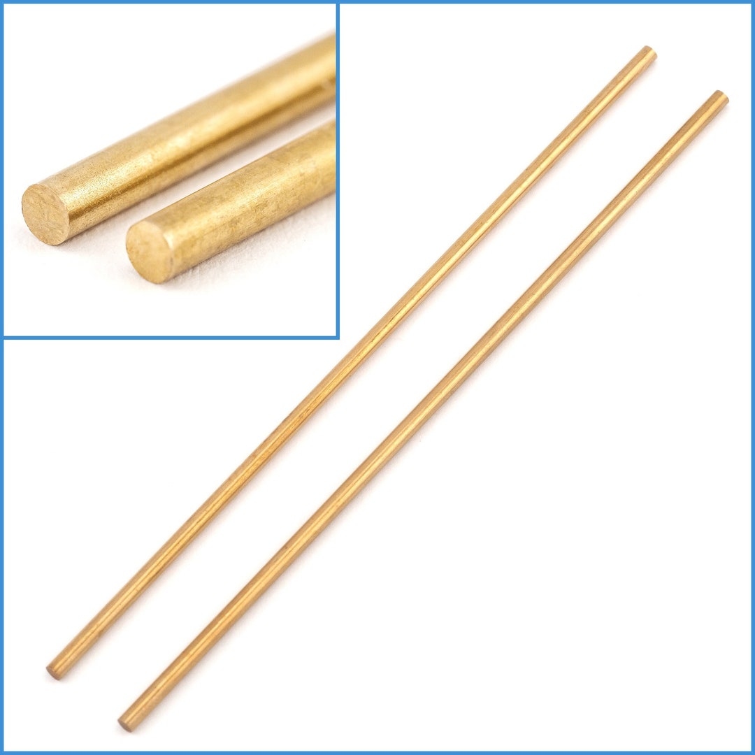 2pcs 2mm X 100mm Solid Brass Rivet Knife Handle Rod Bar Fastening ...