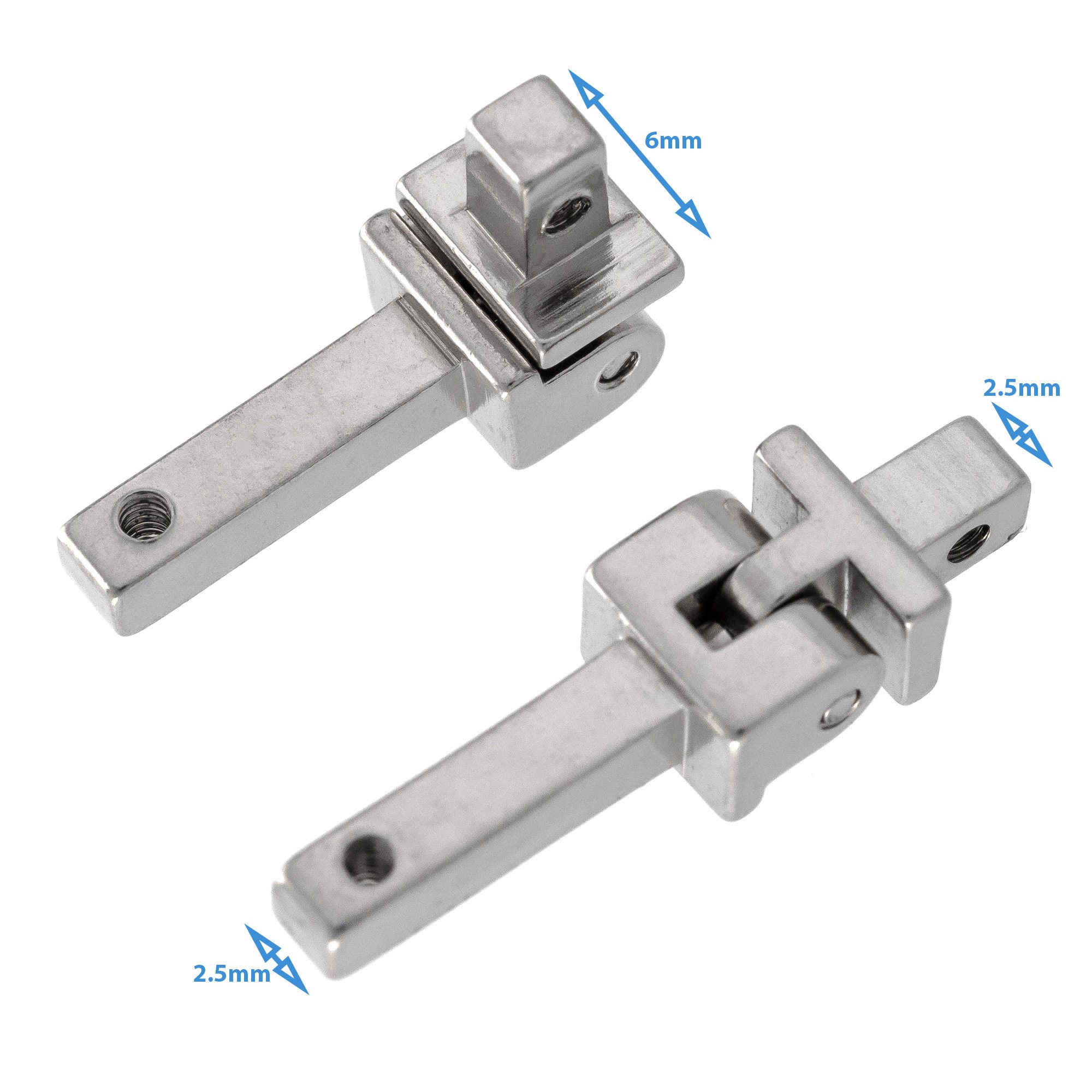 2pcs 2.5mm Glasses Barrel Hinge Stainless Steel Assembly Joint Repair ...