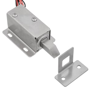 Up Electric Lock 12V Solenoid Normally Closed Long Latch + Strike Plate ...