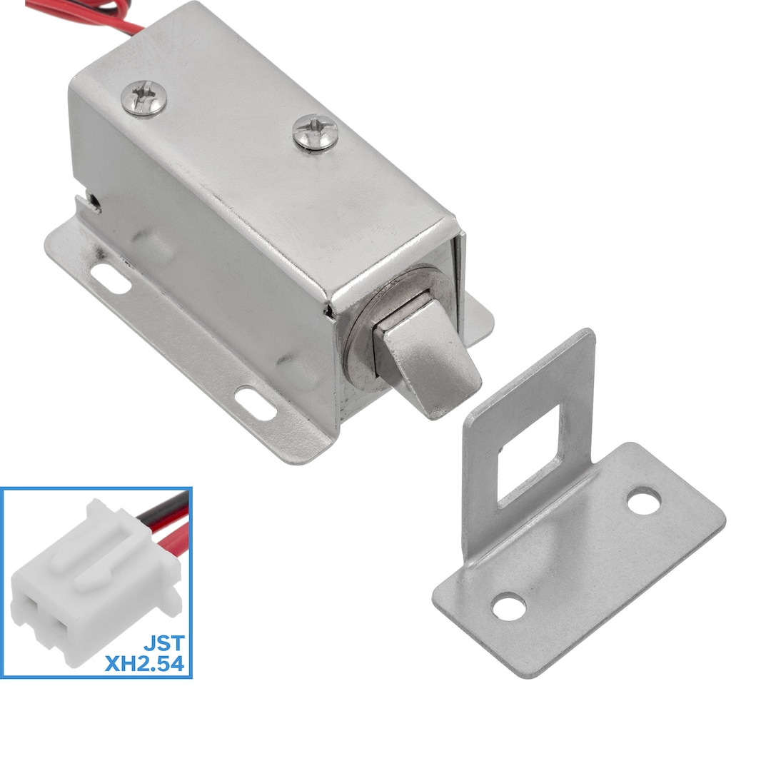 Up Electric Lock 12V 0.6A Solenoid Normally Closed Latch + Strike Plate ...