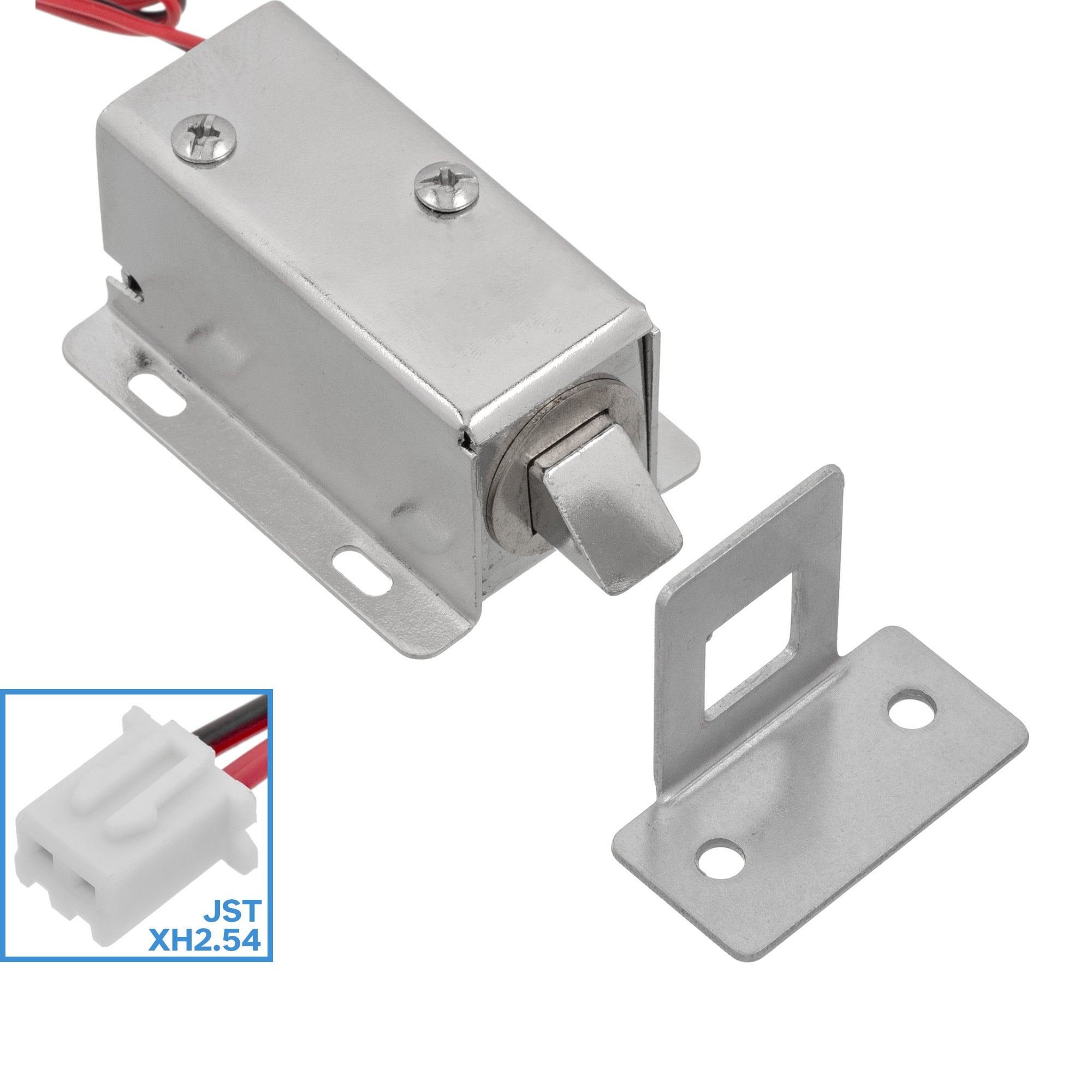 Up Electric Lock 12V 0.6A Solenoid Normally Closed Latch Strike Plate ...