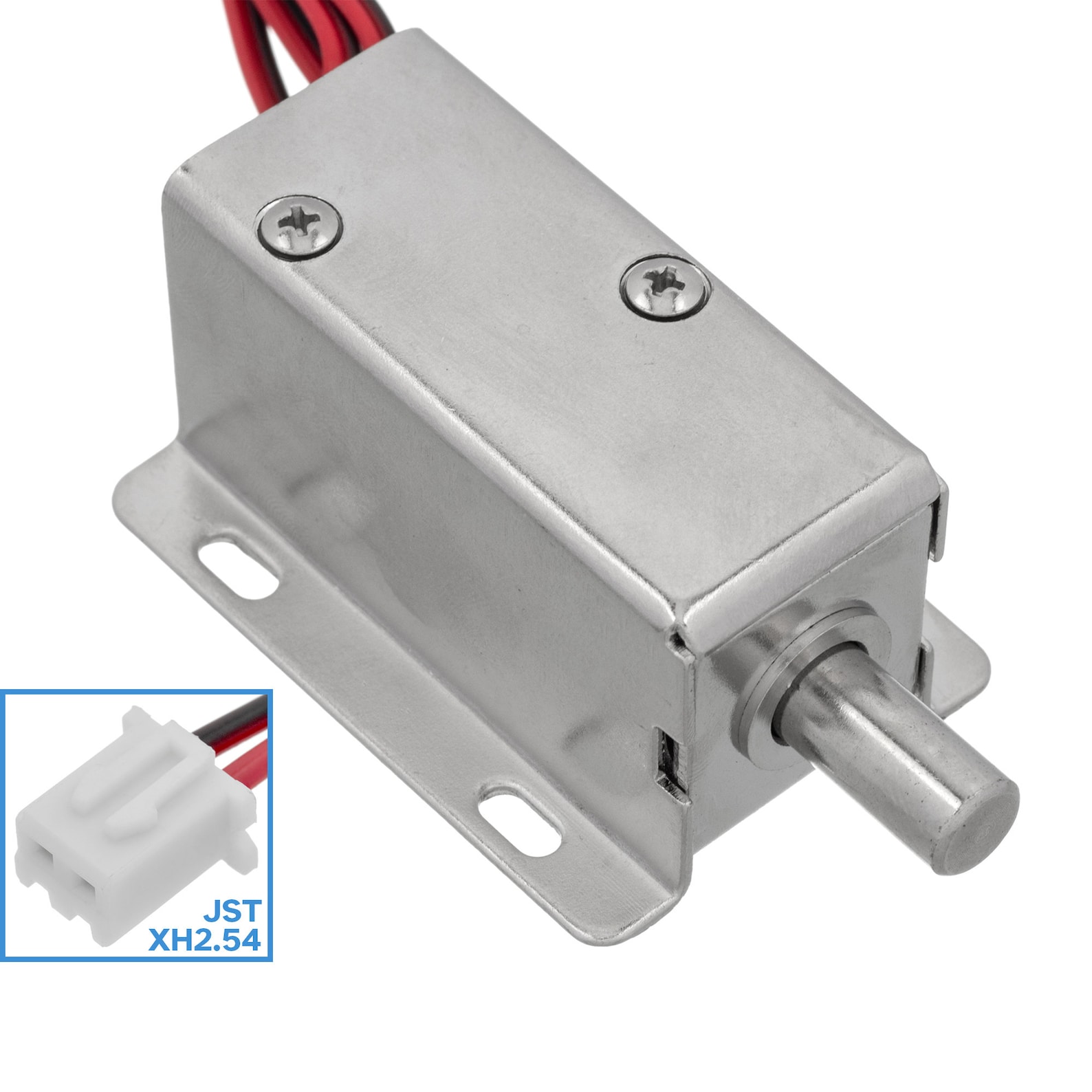 Round Electric Lock 12V 0.6A Solenoid Normally Closed Latch Electronic ...