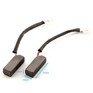 2pcs 25mm X 10mm X 8mm Carbon Motor Brush Generator Copper Wire ...